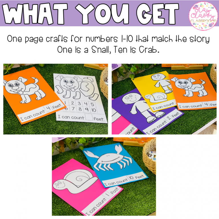 One is a Snail, Ten is a Crab | Craft Pack - Stay Classy Classrooms