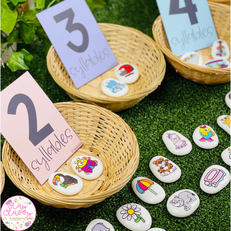 Syllable Sort Story Stones | Story Stone Printables and Activity Cards ...
