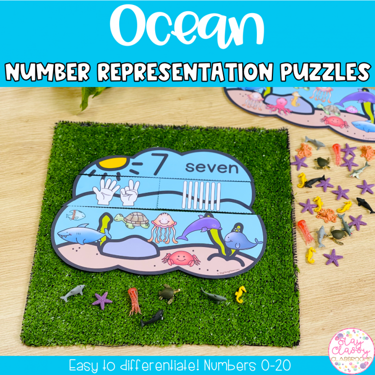 Under the Sea | Number Representation Puzzles - Numbers 0-20 - Stay ...