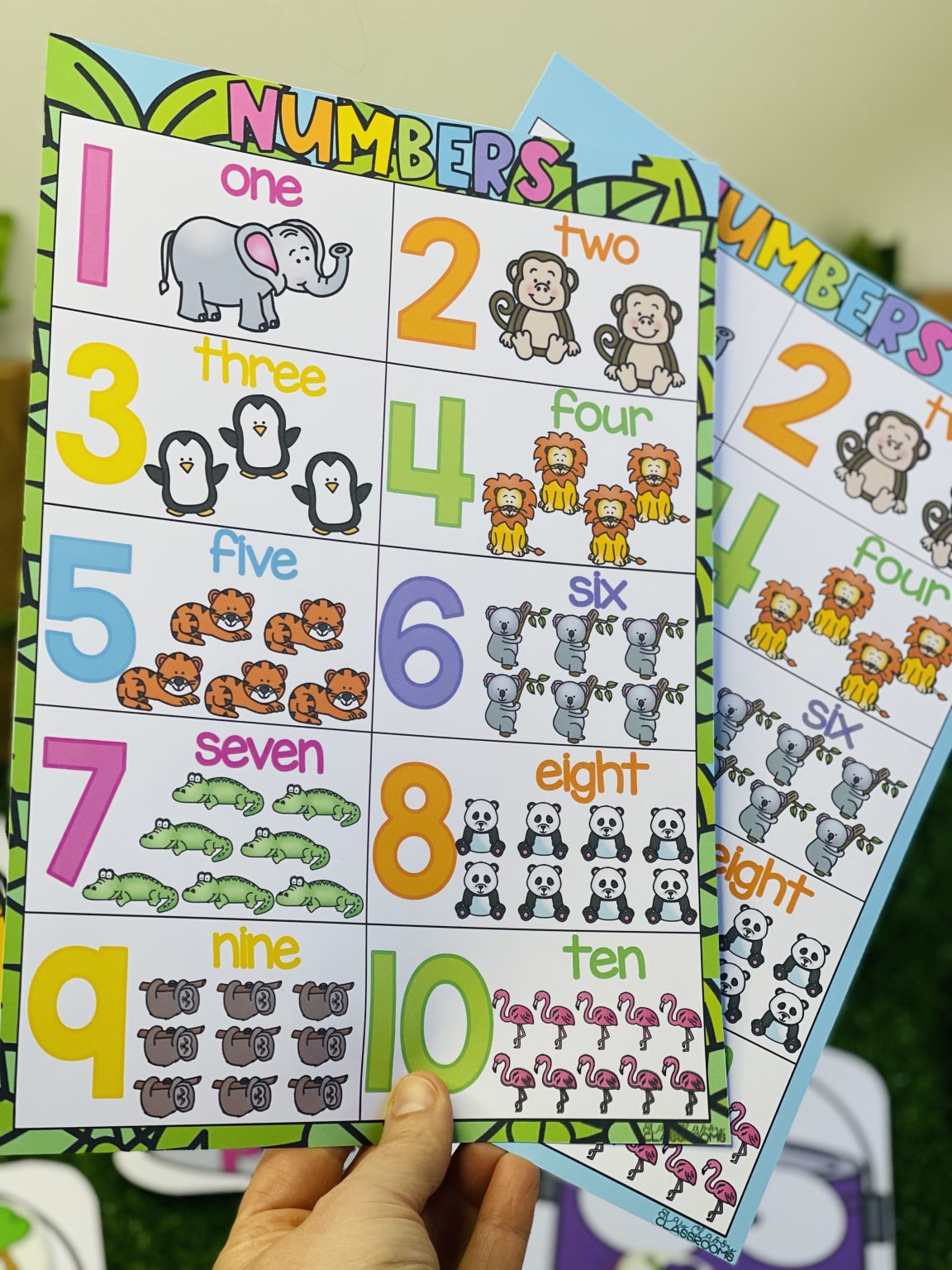 Number Poster 1-10 | Single Page - Stay Classy Classrooms