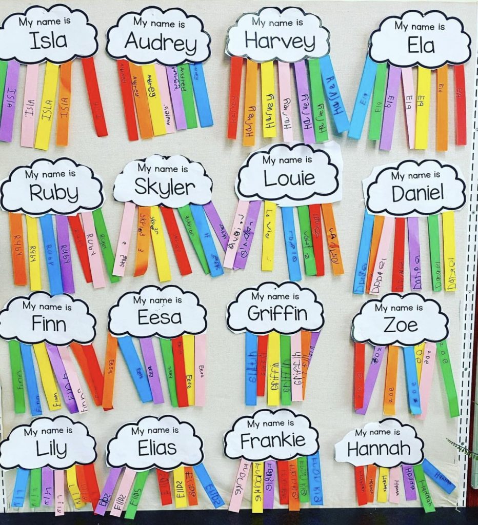 Editable Name Practice Rainbows - Stay Classy Classrooms