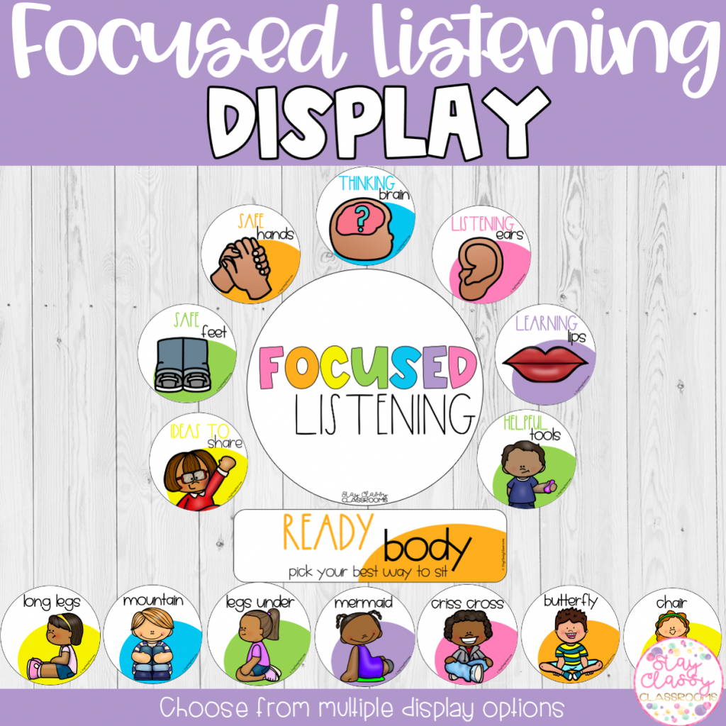 Focused Listening Display Pack - Stay Classy Classrooms
