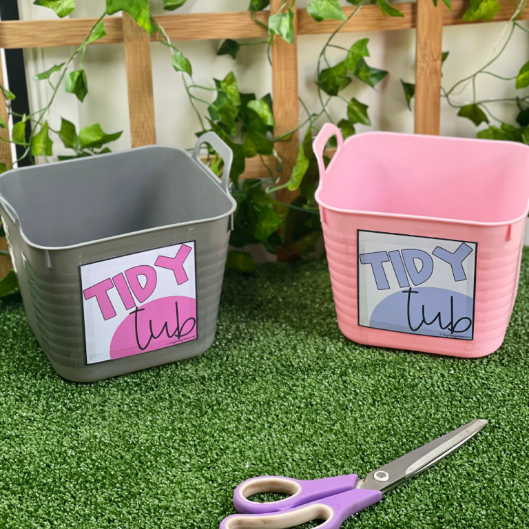 Tidy Tub Labels - Stay Classy Classrooms