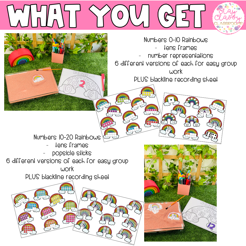 Find the Number Rainbows 0-20 - Stay Classy Classrooms