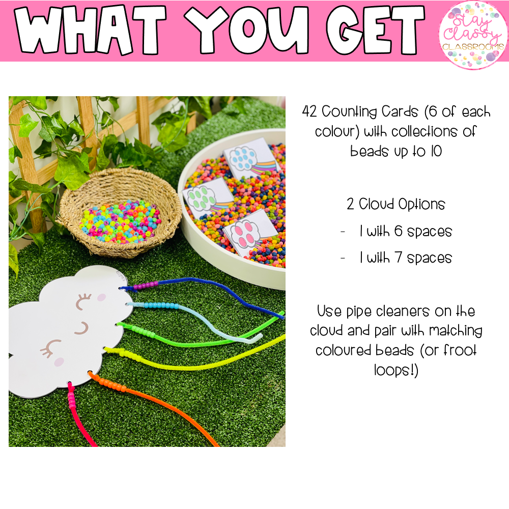 Fine Motor Counting Rainbow - Stay Classy Classrooms