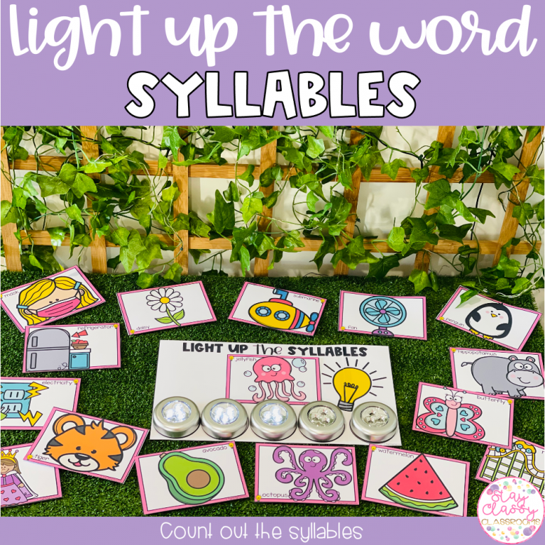 Light up the Word - Syllable Counting - Stay Classy Classrooms