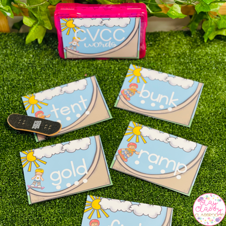 Skate and Read - CVC, CVCC & CCVC Decodable Reading Cards BUNDLE - Stay ...