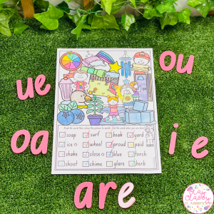 Decodable Long Vowel Teams & Diphthongs Words - Find and Colour ...