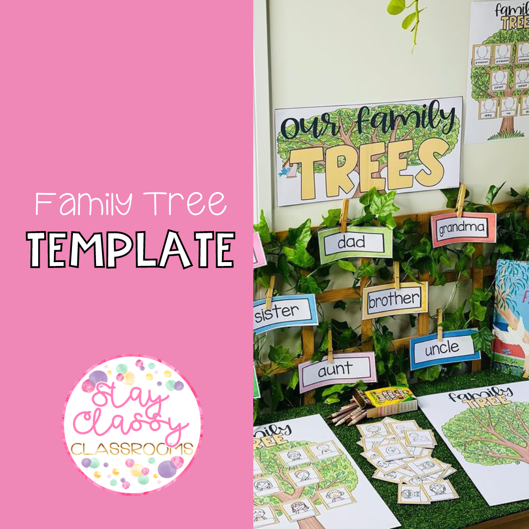 Family Tree Template - Stay Classy Classrooms