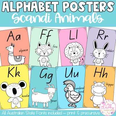 SCANDI ANIMALS Classroom Decor BUNDLE | All Australian State Fonts ...