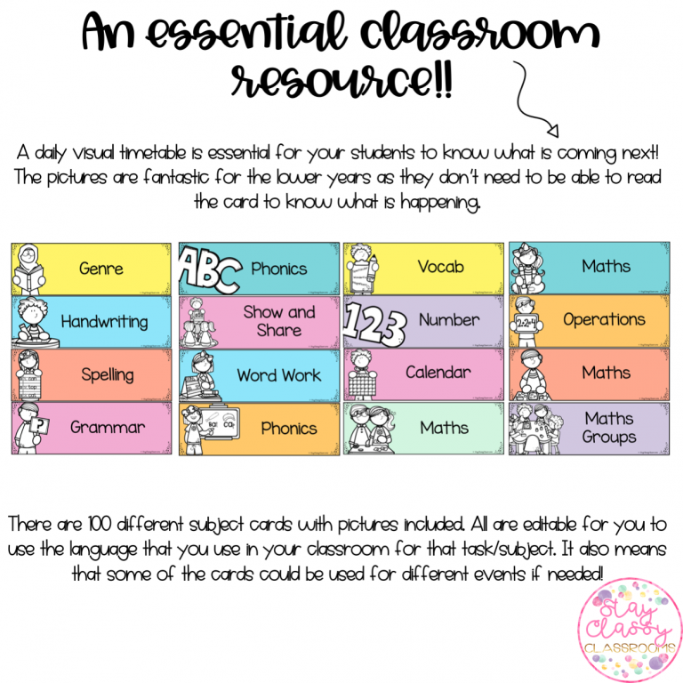 Editable Daily Visual Timetable Cards | Scandi Animals Pastel - Stay ...