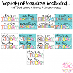 Editable Daily Visual Timetable Cards | Scandi Animals Pastel - Stay ...