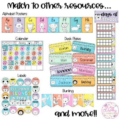 Number Posters | Scandi Animals Classroom Decor - Stay Classy Classrooms