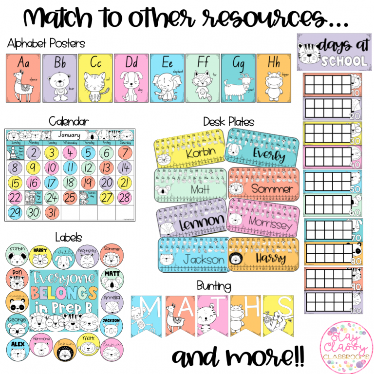 Number Posters | Scandi Animals Classroom Decor - Stay Classy Classrooms