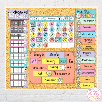 Editable Daily Visual Timetable Cards | Scandi Animals Pastel - Stay ...
