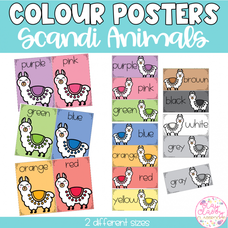 Colour Posters | Scandi Animals - Stay Classy Classrooms