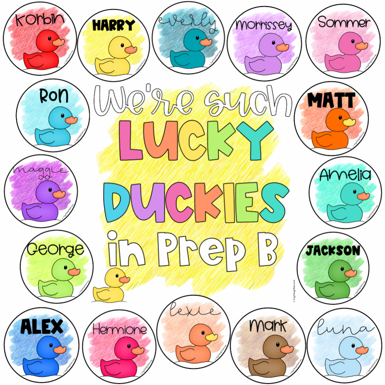 RAINBOW RUBBER DUCKIES Classroom Labels | Editable Name Tags, Labels ...