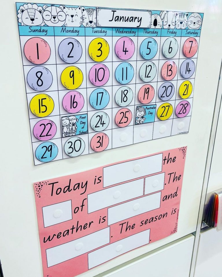 Calendar and Weather Chart for Kids - Stay Classy Classrooms