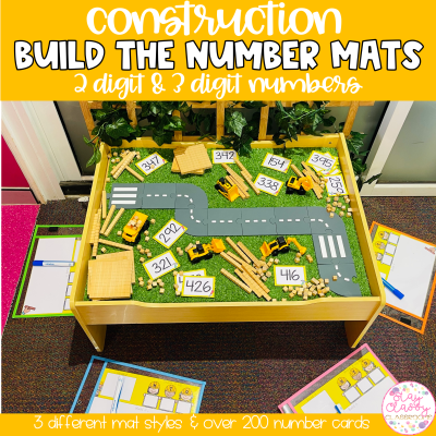 Construction Number Building Mats - 2 digit & 3 digit number - Stay ...