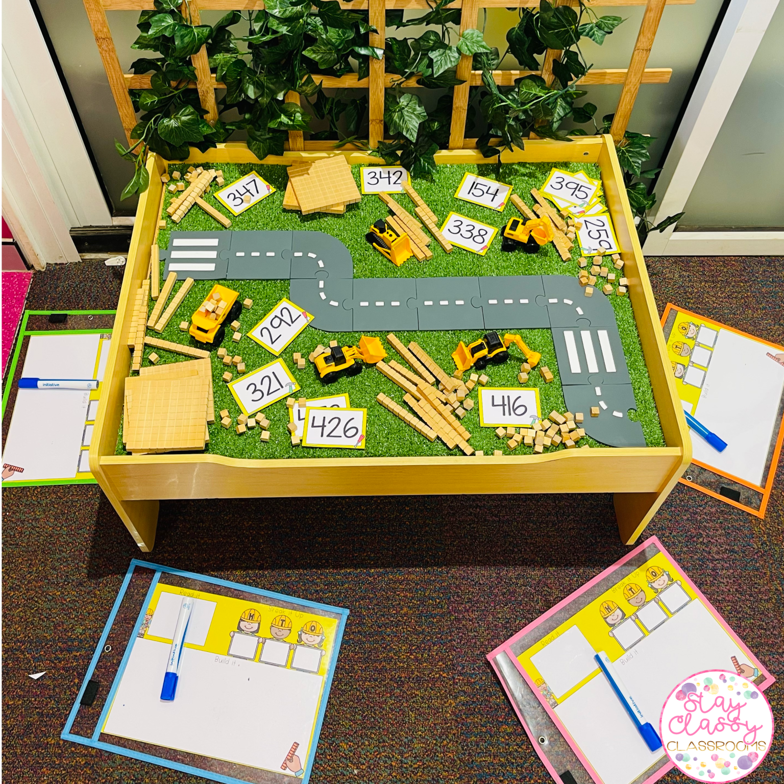 Construction Number Building Mats - 2 digit & 3 digit number - Stay ...