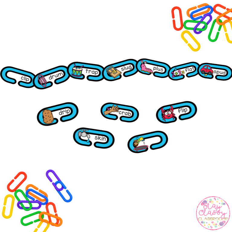 Word Chains Decodable Phonics BUNDLE - Stay Classy Classrooms