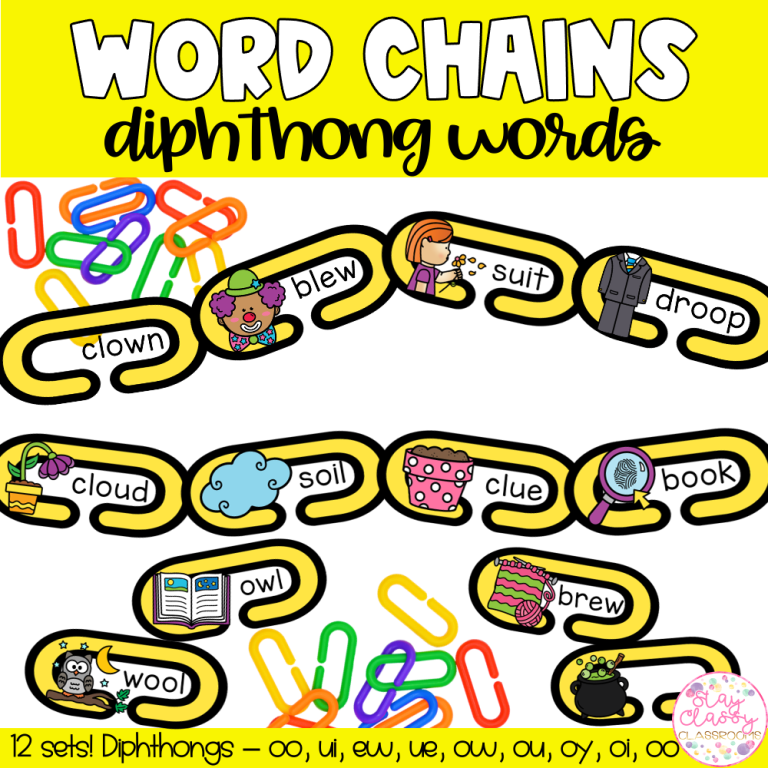 Word Chains Decodable Phonics BUNDLE - Stay Classy Classrooms