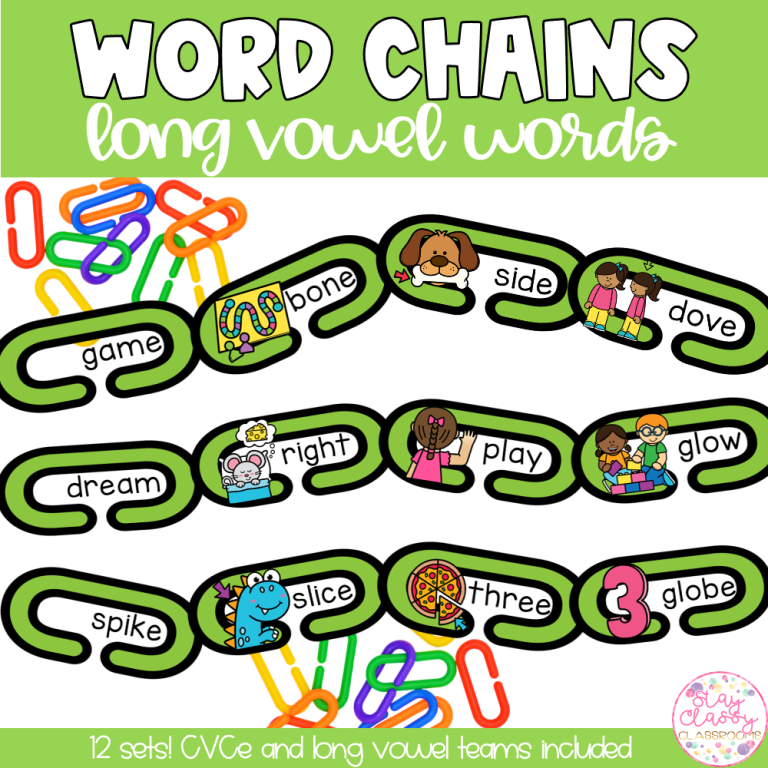 Word Chains Decodable Phonics BUNDLE - Stay Classy Classrooms