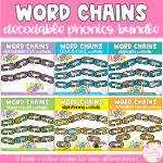 Word Chains Decodable Phonics BUNDLE - Stay Classy Classrooms