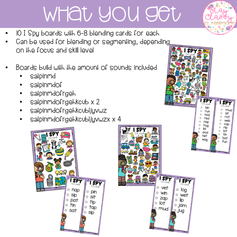 I Spy CVC Words - Phonics Activity - Stay Classy Classrooms