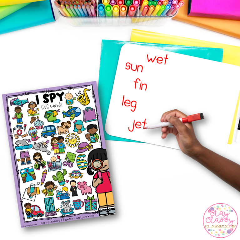 I Spy CVC Words - Phonics Activity - Stay Classy Classrooms