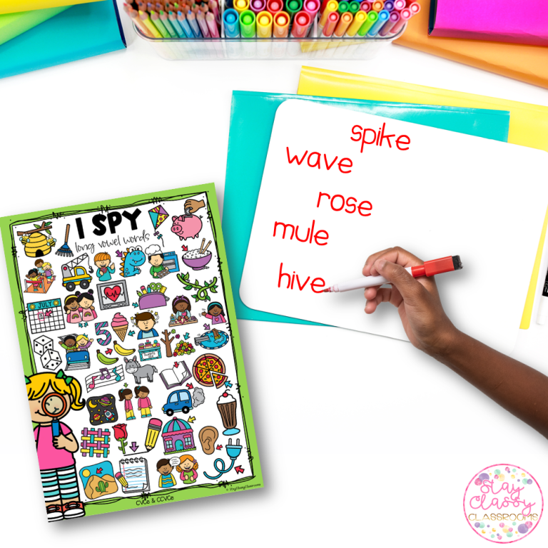 Long Vowel Words Decodable Phonics BUNDLE - Stay Classy Classrooms