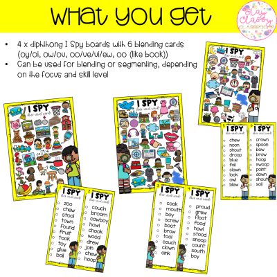 I Spy Other Vowel/Diphthong Words - Phonics Activity - Stay Classy ...