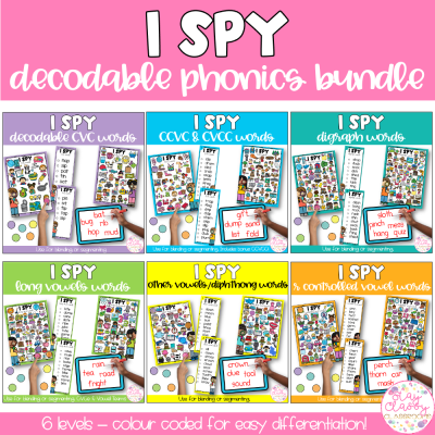 I Spy Decodable Phonics BUNDLE - Stay Classy Classrooms