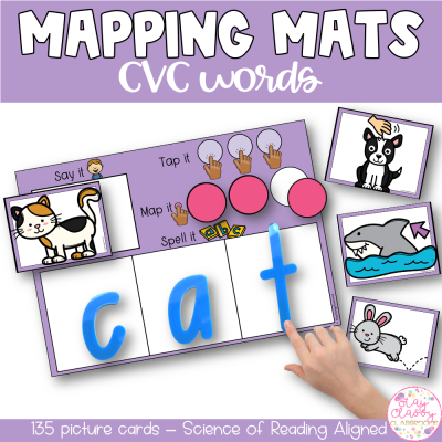 CVC Word Mapping Mats | Orthographic Mapping - Stay Classy Classrooms