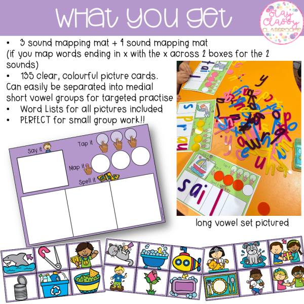 CVC Word Mapping Mats | Orthographic Mapping - Stay Classy Classrooms