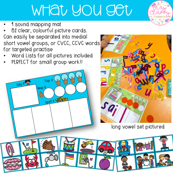 CCVC & CVCC Word Mapping Mats | Orthographic Mapping - Stay Classy ...