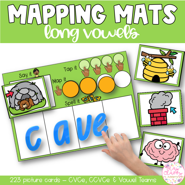 Long Vowel Word Mapping Mats | Orthographic Mapping - Stay Classy ...