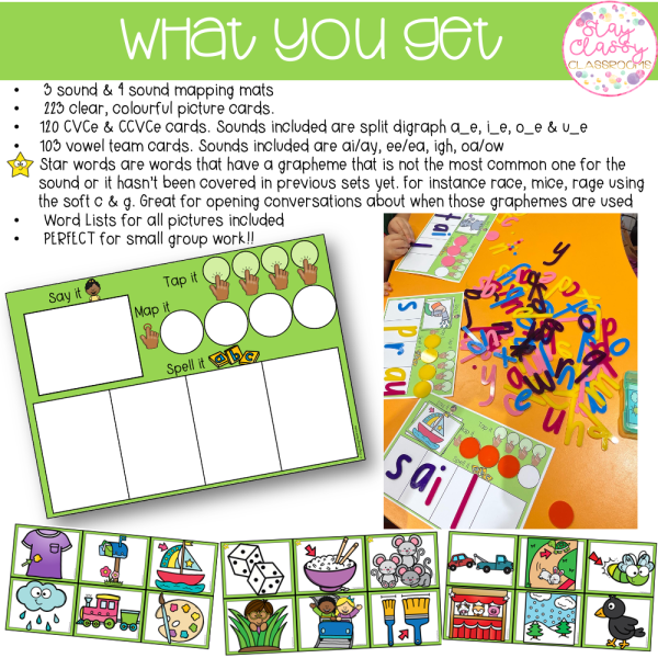 Long Vowel Word Mapping Mats | Orthographic Mapping - Stay Classy ...