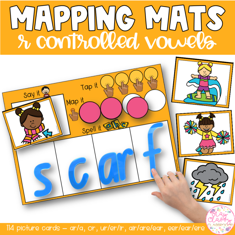 r controlled Vowel Word Mapping Mats | Orthographic Mapping - Stay ...