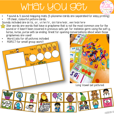 r controlled Vowel Word Mapping Mats | Orthographic Mapping - Stay ...