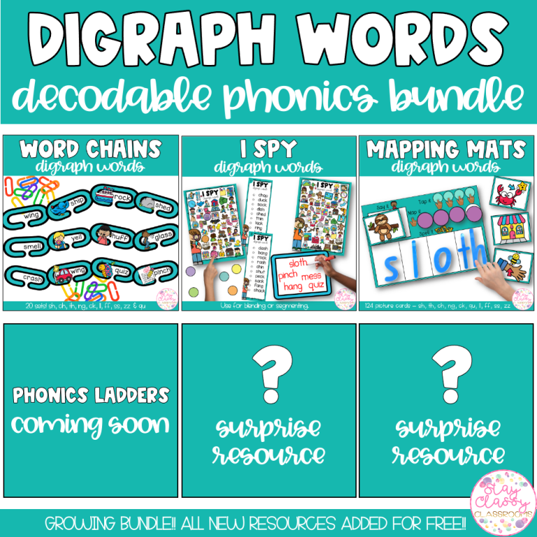 Consonant Digraph Word Mapping Mats | Orthographic Mapping - Stay ...