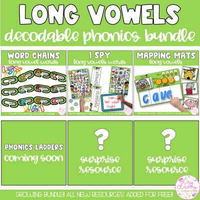 Long Vowel Word Mapping Mats | Orthographic Mapping - Stay Classy ...