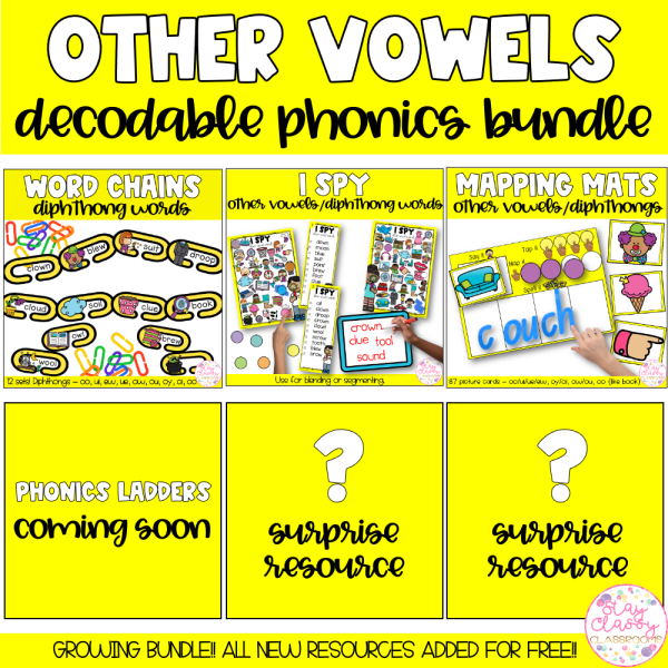 Other Vowel/Diphthong Word Mapping Mats | Orthographic Mapping - Stay ...