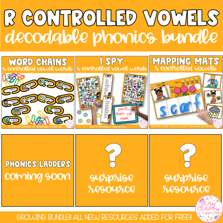 r controlled Vowel Word Mapping Mats | Orthographic Mapping - Stay ...