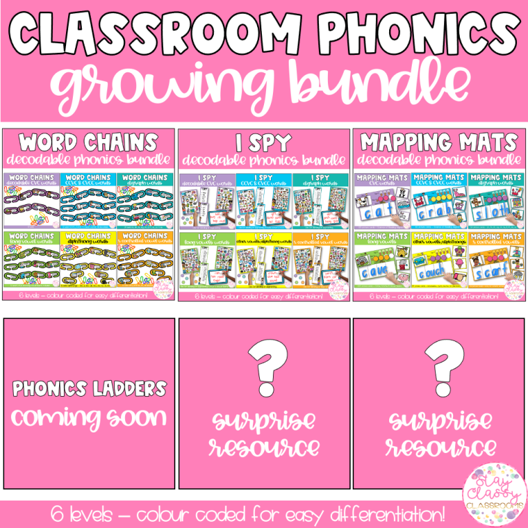 CVC Word Chains - Phonics Activity - Stay Classy Classrooms