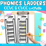 CCVC & CVCC Word Phonics Ladders - Stay Classy Classrooms