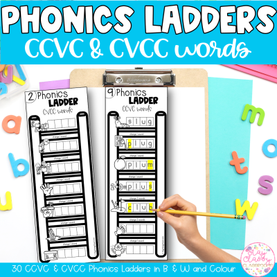 CCVC & CVCC Word Phonics Ladders - Stay Classy Classrooms
