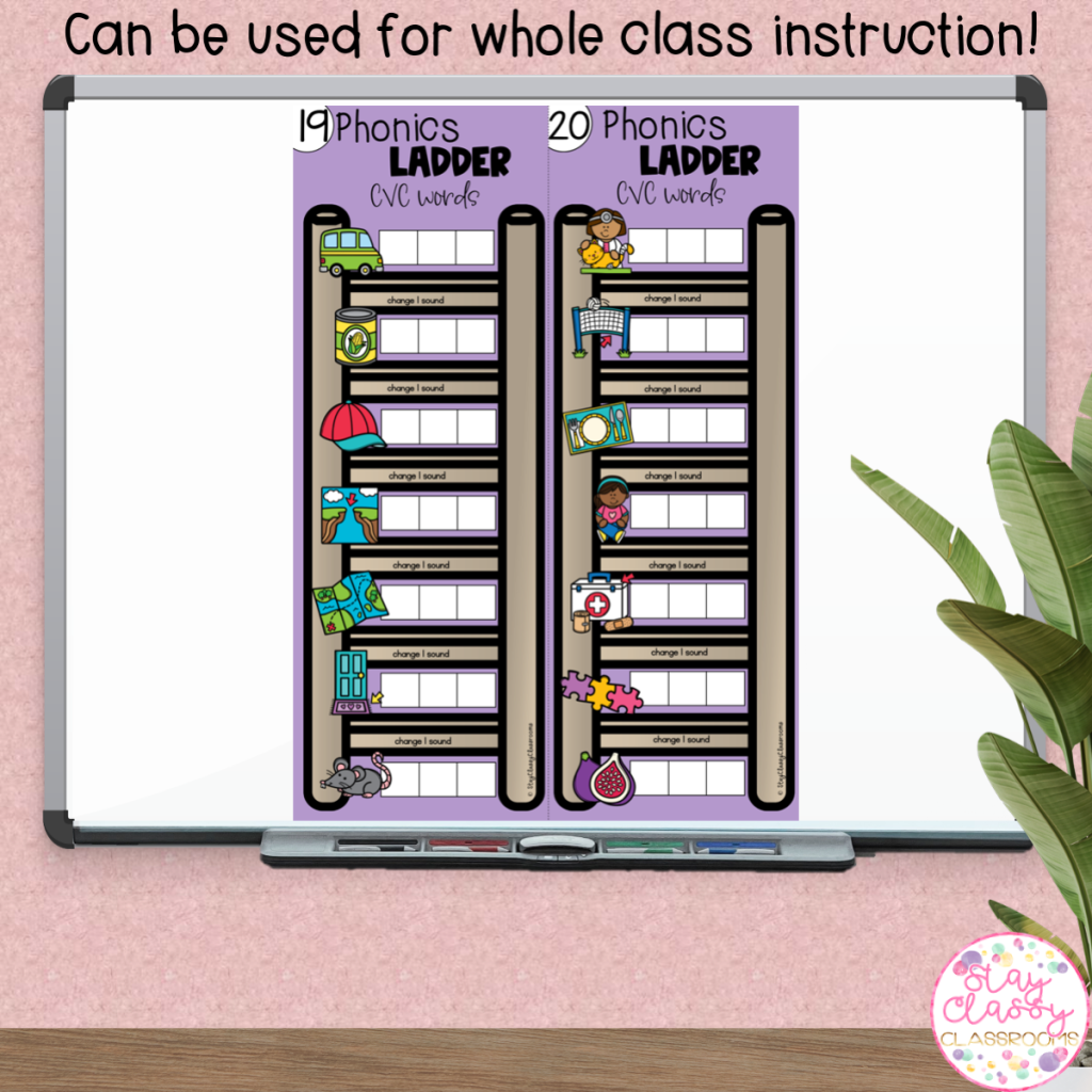 CVC Word Phonics Ladders - Stay Classy Classrooms