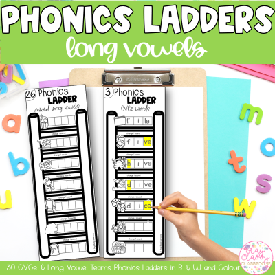 Long Vowel Phonics Ladders - Stay Classy Classrooms