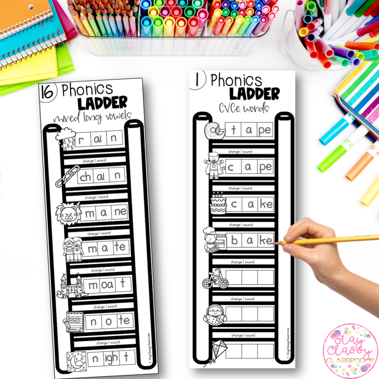 Long Vowel Words Decodable Phonics BUNDLE - Stay Classy Classrooms